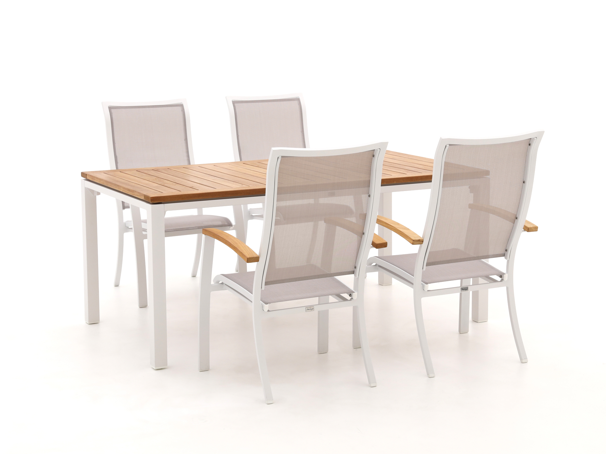 Bellagio Lugo/Linosa 180cm dining tuinset 5-delig stapelbaar - White ...