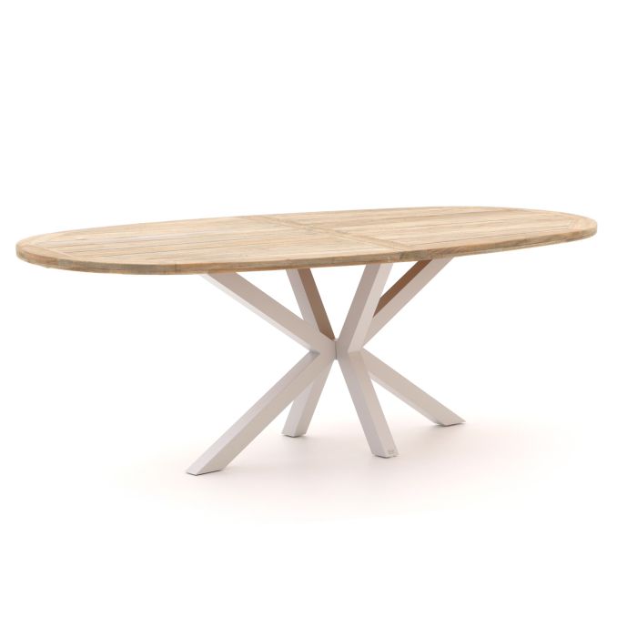 ROUGH-Y Ellips bartafel 240x120cm - White (Blad = Old Teak Greywash ...